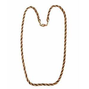 korea | Jewelry | Vintage Necklace Twisted Rope Chain Gold Black | Poshmark
